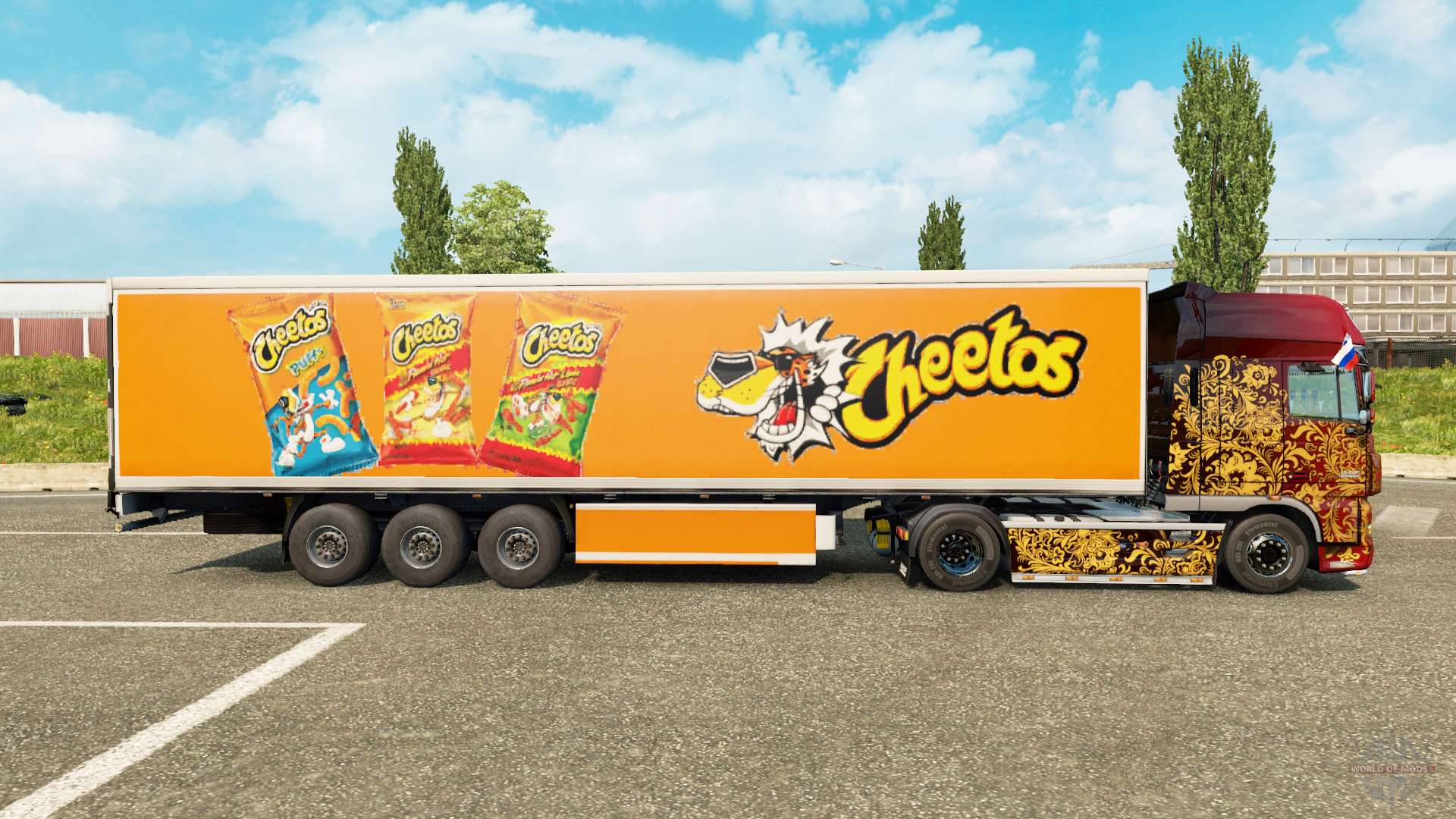 Skin Cheetos on refrigerated semi-trailer for Euro Truck Simulator 2