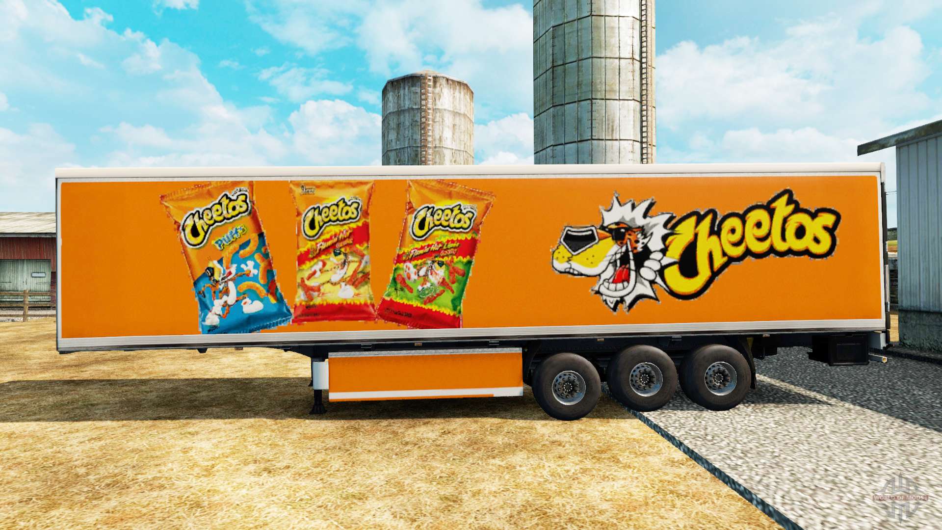 Skin Cheetos on refrigerated semi-trailer for Euro Truck Simulator 2